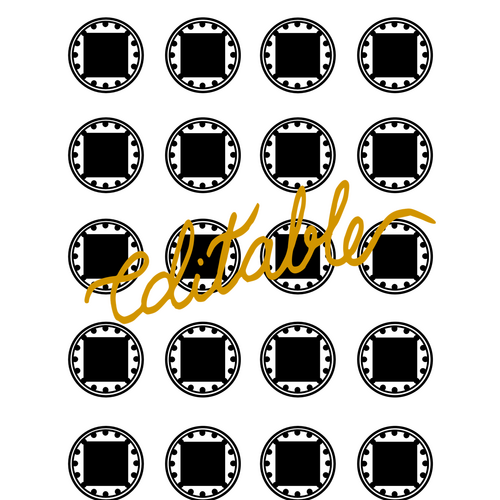 Printable Number Labels 1 to 40. Black and White Number Labels, Number ...