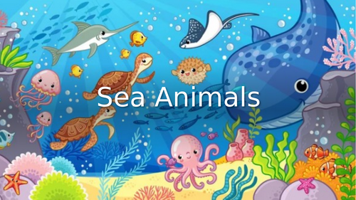Sea-Animals (Vocabulary) PowerPoint | Teaching Resources
