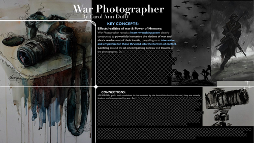 War Photographer Grade 9 analysis | Teaching Resources