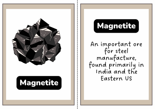 Distribution of Minerals-Flashcards | Teaching Resources