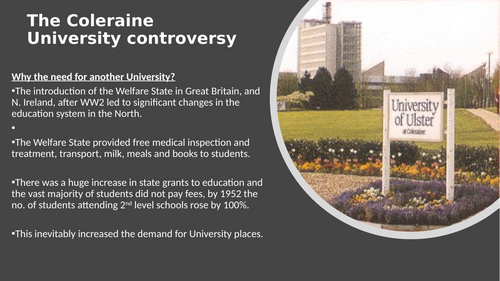 Leaving Cert History: Coleraine University PowerPoint presentation ...