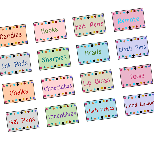 Teacher Toolbox Labels, Polka Dots Teacher Toolbox Labels, Back to ...