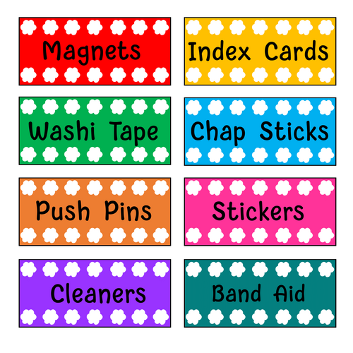 Teacher Toolbox Labels, Bright Teacher Toolbox Labels, Back to School ...