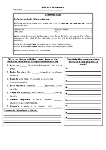 Unit 6: De paseo por el mundo hispano (Claro 2) HOMEWORK | Teaching ...