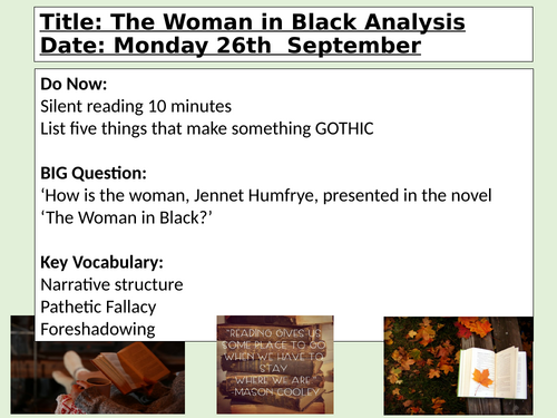 The Woman in Black FULL unit of work | Teaching Resources