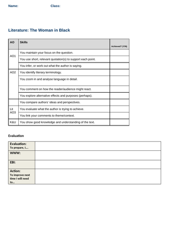 The Woman in Black FULL unit of work | Teaching Resources
