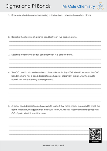 Sigma and Pi Bonds | Teaching Resources