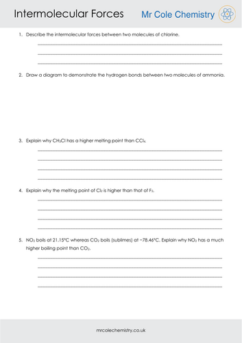 Intermolecular Forces | Teaching Resources