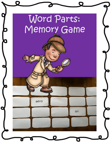 Word Parts Memory Games (Review of roots) | Teaching Resources