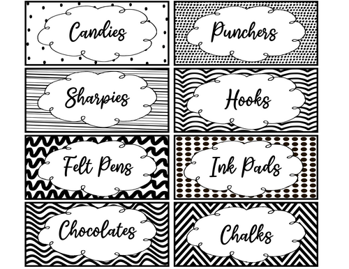 Teacher Toolbox Labels, Black and White Teacher Toolbox Labels ...