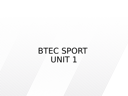 BTEC Sport L3 Unit 1 Muscular System | Teaching Resources