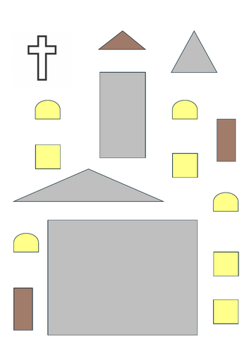 EYFS/KS1 RE Cutting and sticking shapes - Build a church | Teaching ...