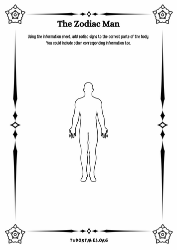 Create a Zodiac Man - Tudor Medicine | Teaching Resources