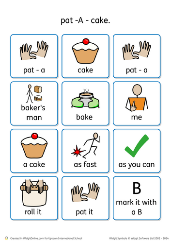 Widgit pat - a - cake sequencing | Teaching Resources