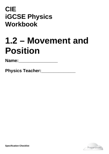 CIE IGCSE Physics - Motion, Forces and Energy - Topic 1 - Complete Set ...