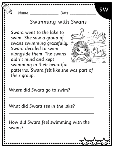 Blends and Digraphs Worksheets Phonics Fluency Reading Comprehension ...