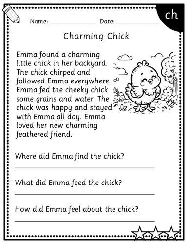 Blends and Digraphs Worksheets Phonics Fluency Reading Comprehension ...