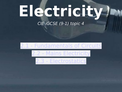 CIE IGCSE Physics - Electricity and Magnetism - Topic 4 - Complete Set ...