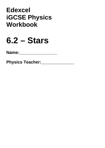 Cie Igcse Physics Space Physics Topic 6 Complete Set Of Resources Teaching Resources