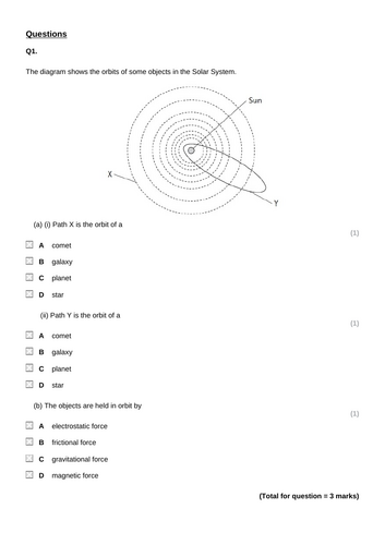 Cie Igcse Physics Space Physics Topic 6 Complete Set Of Resources Teaching Resources