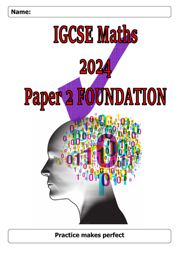 IGCSE Maths Paper 2F Foundation 2024 Revision pack | Teaching Resources
