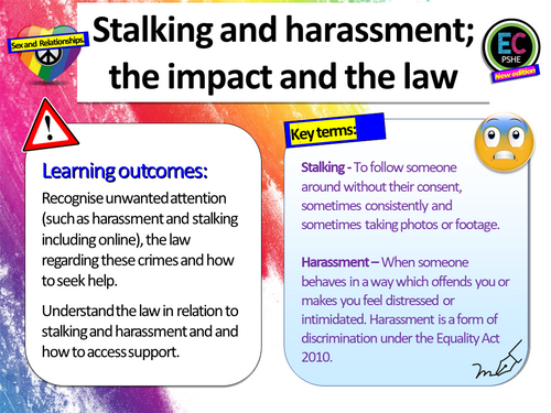 Stalking, Harassment + Law PSHE | Teaching Resources