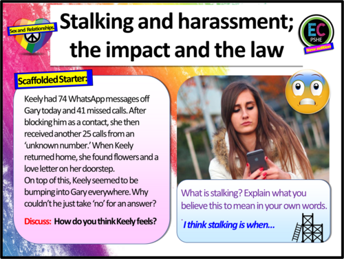 Stalking, Harassment + Law PSHE | Teaching Resources