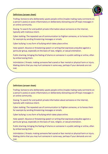Stalking, Harassment + Law PSHE | Teaching Resources