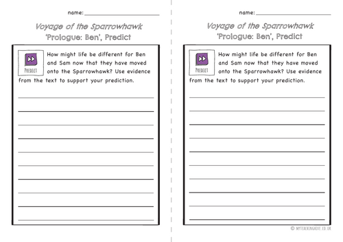 KS2 - Voyage of the Sparrowhawk - Whole Class Guided Reading - age 9 ...