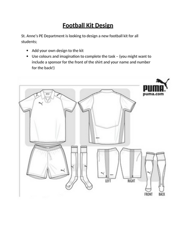 PE cover lesson - design a kit | Teaching Resources