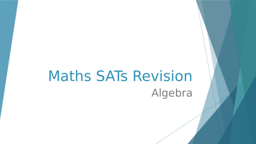 Maths SATs revision 2: Algebra | Teaching Resources