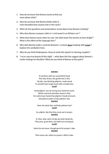 Romeo and Juliet SoW- 30 lessons | Teaching Resources