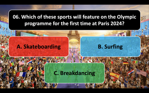 Olympic Games Paris 2024 QUIZ | Teaching Resources