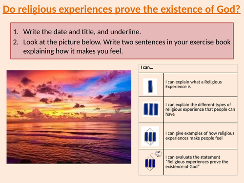 Do Religious Experiences prove the existence of God | Teaching Resources