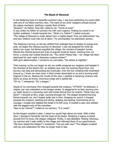 UKS2 Model Text - Legends | Teaching Resources