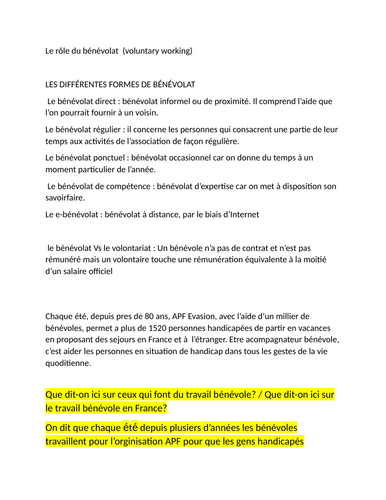 Le bénévole: A LEVEL FRENCH SPEAKING EXAM: questions and answers ...