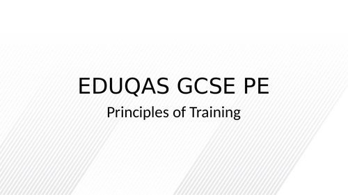 EDUQAS GCSE PE training methods | Teaching Resources