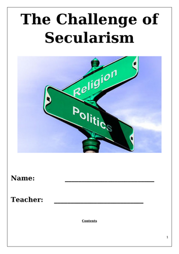 The Challenge of Secularism Student Revision Booklet - OCR RS A Level ...