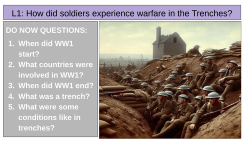WWI Trenches | Teaching Resources