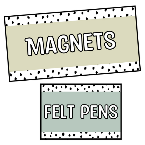 Printable Teacher Toolbox Labels, Boho Neutral Spotty Teacher Toolbox ...