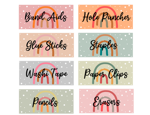 Teacher Toolbox Labels, Editable Boho Rainbow Teacher Toolbox Labels ...