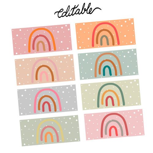Teacher Toolbox Labels, Editable Boho Rainbow Teacher Toolbox Labels ...