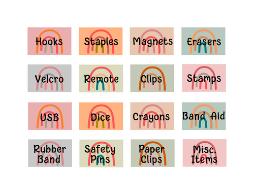 Teacher Toolbox Labels, Editable Boho Rainbow Teacher Toolbox Labels ...