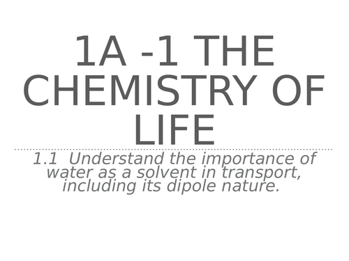 Water properties | Teaching Resources