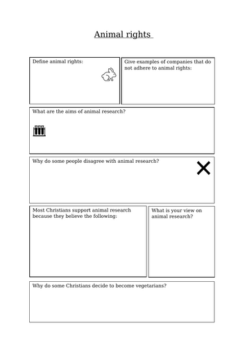 The natural world - animal rights Edexcel Ethics, religion and life ...