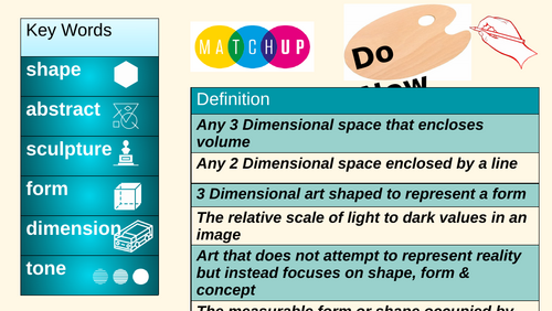 Art & Design Shape vs Form through Sculpting & Drawing | Teaching Resources
