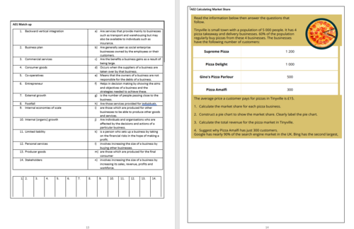 EDUQAS GCSE Business Activity Starter Booklet | Teaching Resources