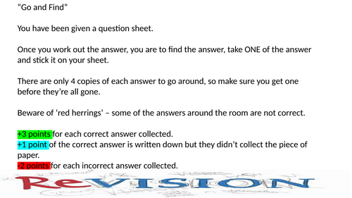 Elizabethan England Treasure Hunt Revision Activity | Teaching Resources