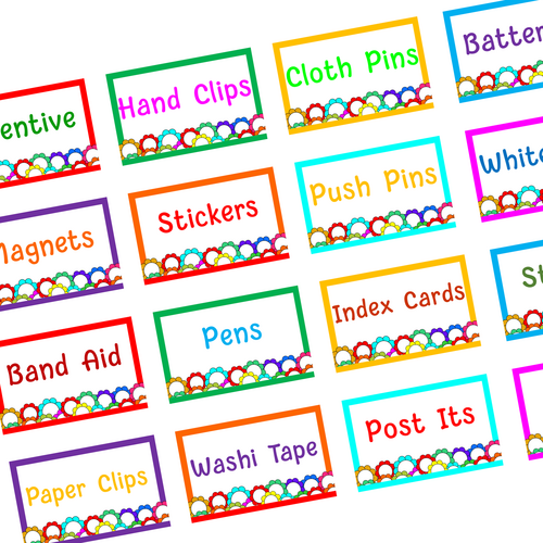 Printable Teacher Toolbox Labels, Editable Flower Theme Teacher Toolbox ...