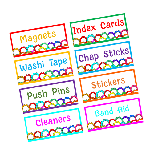 Printable Teacher Toolbox Labels, Editable Flower Theme Teacher Toolbox ...